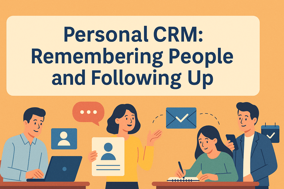 PERSONAL CRM: REMEMBERING PEOPLE AND FOLLOWING UP | Pinnacle Corporate